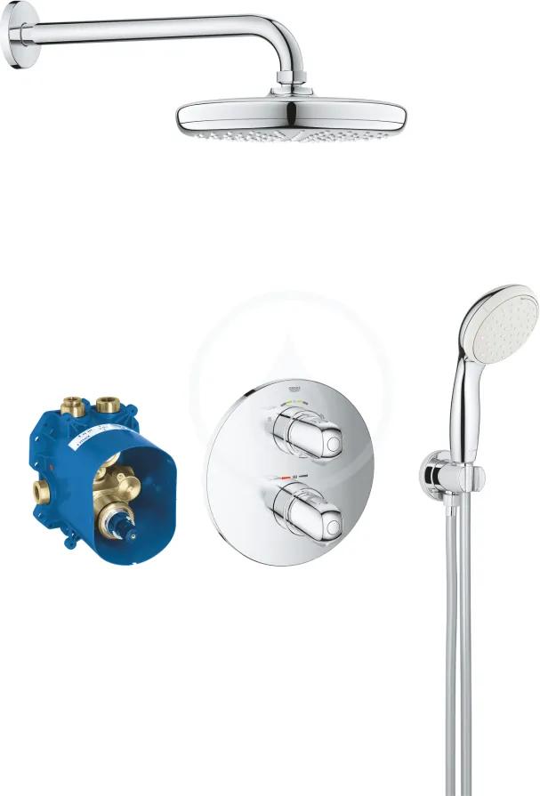 GROHE - Grohtherm 1000 Sprchový systém 210 s termostatem pod omítku, s ruční sprchou, chrom 34614001