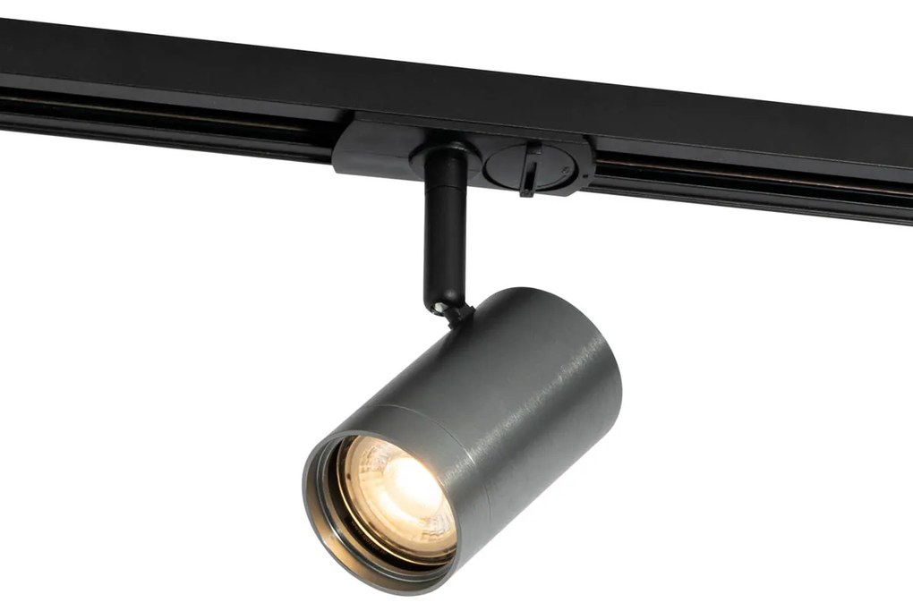Moderní reflektor Gunmetal pro 1-fázový kolejnicový systém - Iconic Jeana