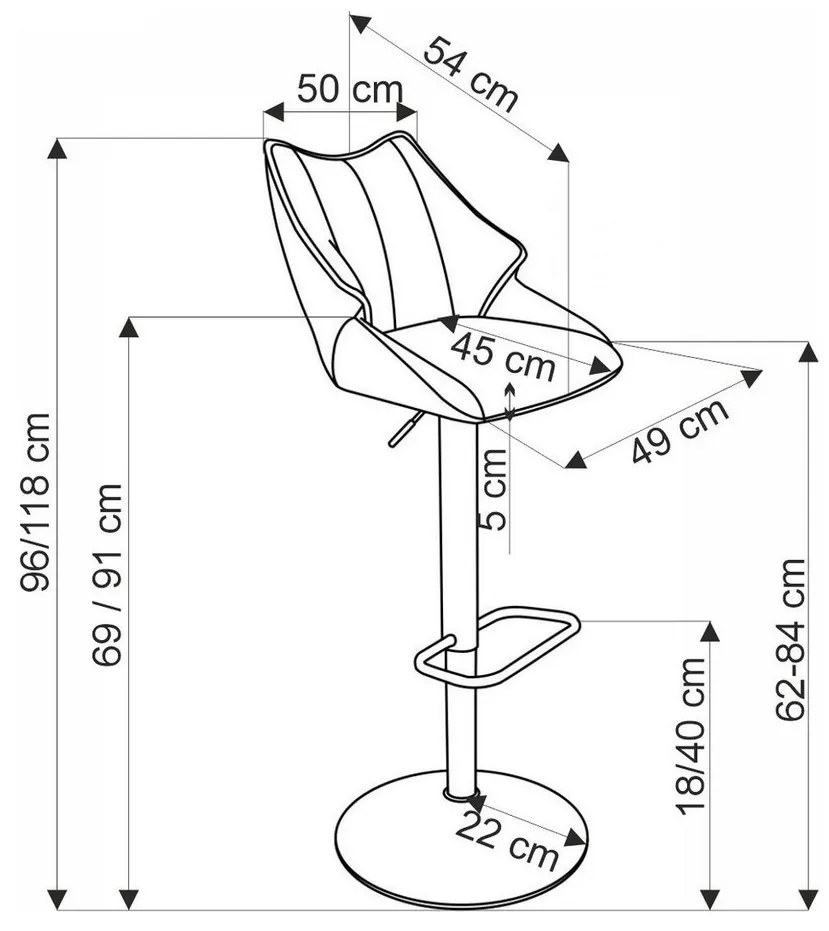 Barová židle Eleanor, béžová