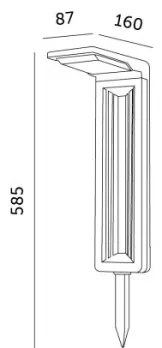 LED Solární lampa LED/0,2W/3,7V 6500K IP44 2200 mAh