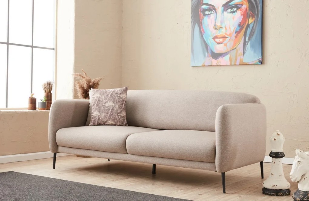 Hanah Home Třímístná pohovka VENUS krémová 210 cm 825BLC2753