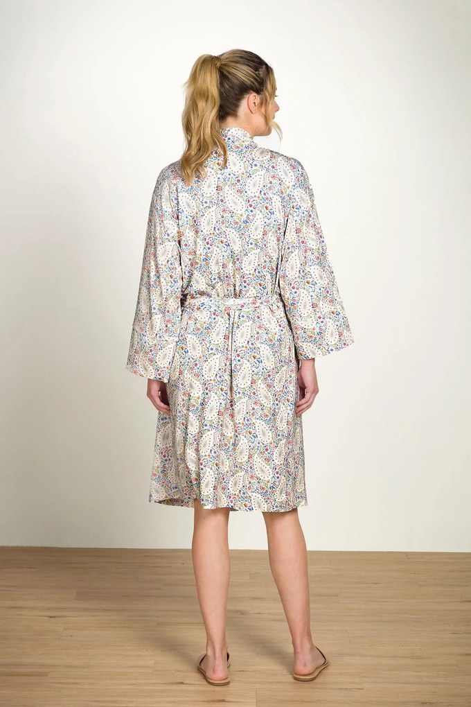 Pip Studio Naomi kimono Kairi Bloom, modré (Kimono z měkké strečové viskózy)