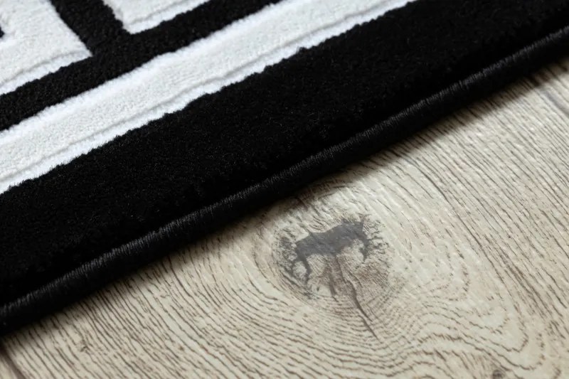 Dywany Łuszczów, Kusový koberec Gloss 6776 85 greek black/ivory, 240x330, černobílá, chodba / předsíň