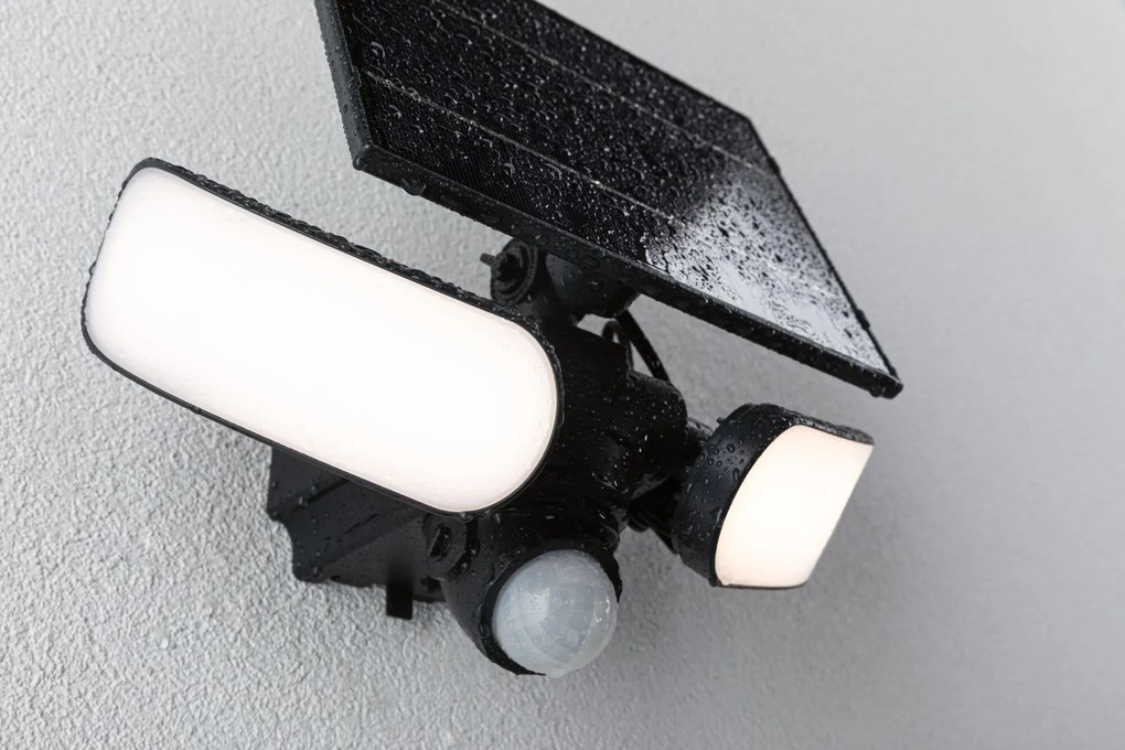 P 94610 Solární LED osvětlení zdí Sonlig pohybové čidlo (IR) IP65 hranaté 286x137mm 3000K 2x9W antracit umělá hmota - PAULMANN