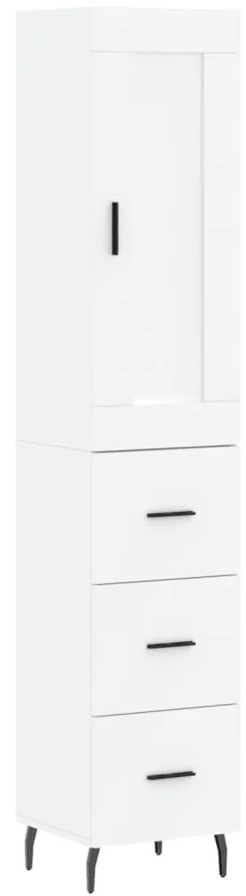 vidaXL Skříň highboard bílá 34,5 x 34 x 180 cm kompozitní dřevo