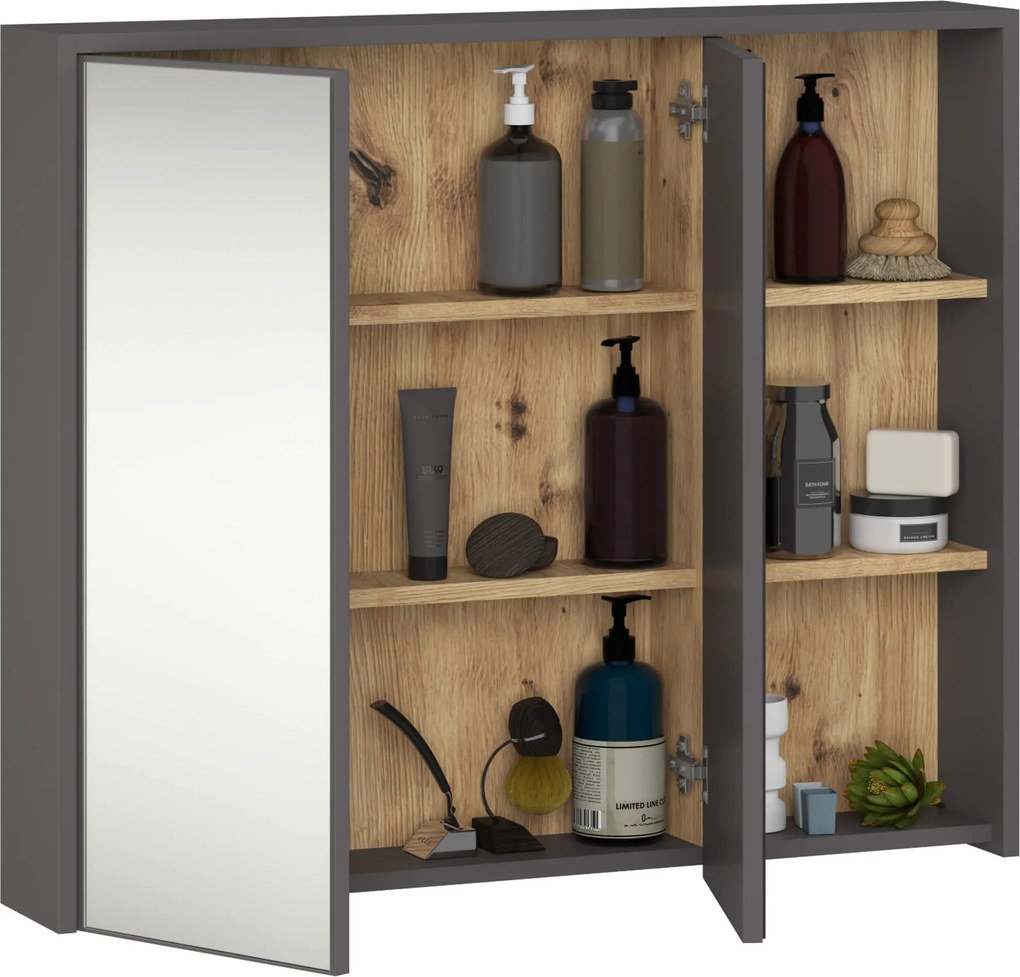 Závěsná koupelnová skříňka se zrcadlem VAMI 90 cm - výběr z 5 provedení