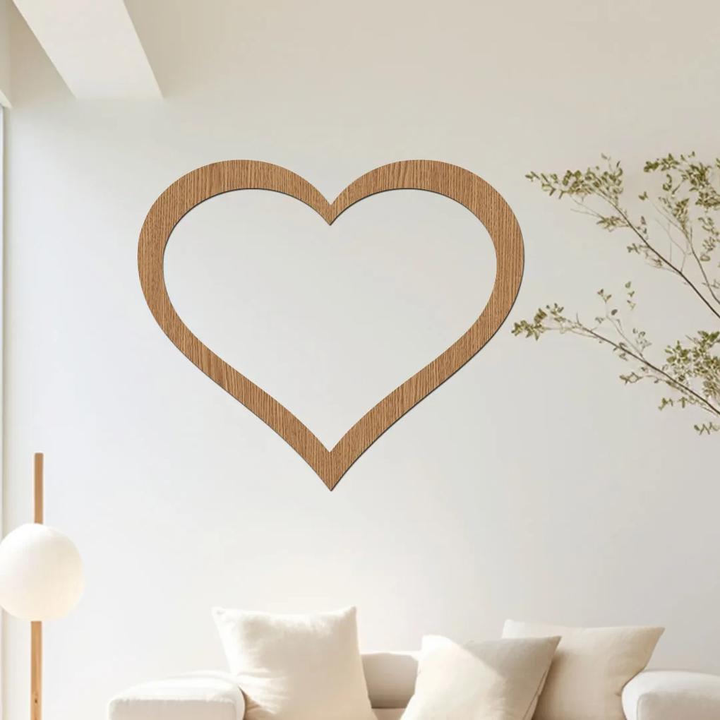 dřevo života Dřevěné srdce na zeď Barevný vzor: Bílá, Rozměry (cm): 40x34