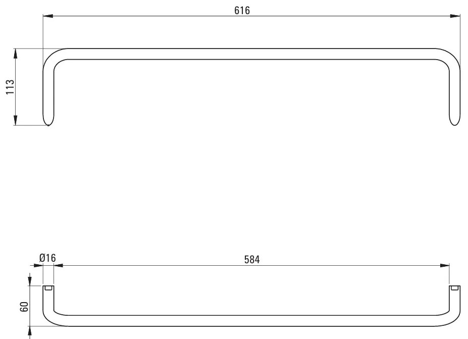 Deante Silia, nástěnný věšák na ručníky, broušený bronz, DEA-ADI_C621