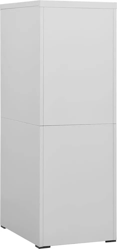 Kancelářská skříň světle šedá 46 x 62 x 133 cm ocel 336279