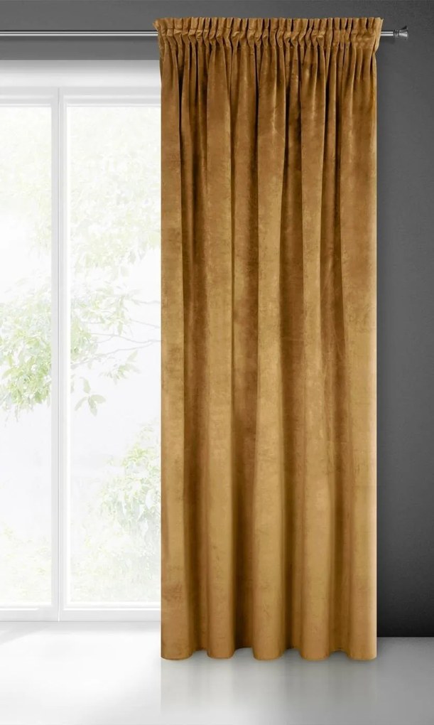 ZATEMŇOVACÍ ZÁVĚS NA PÁSCE VILLA 140X270 CM MEDOVÁ