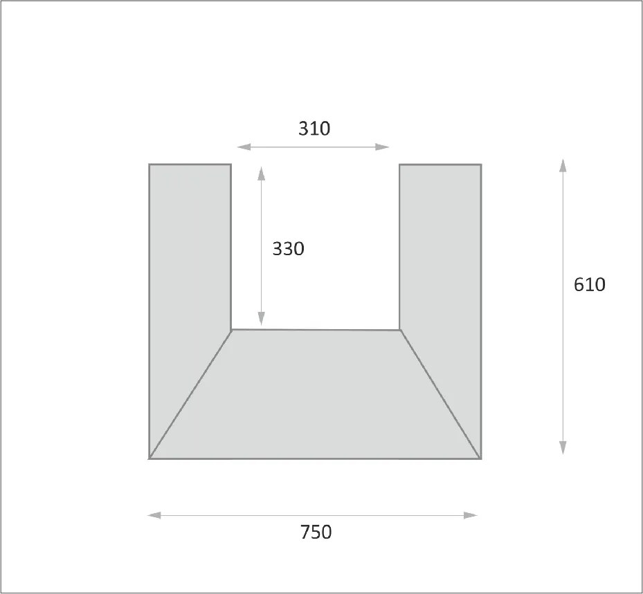 Originální květináč TRIANGLE, výška 61 cm, černá, outlet