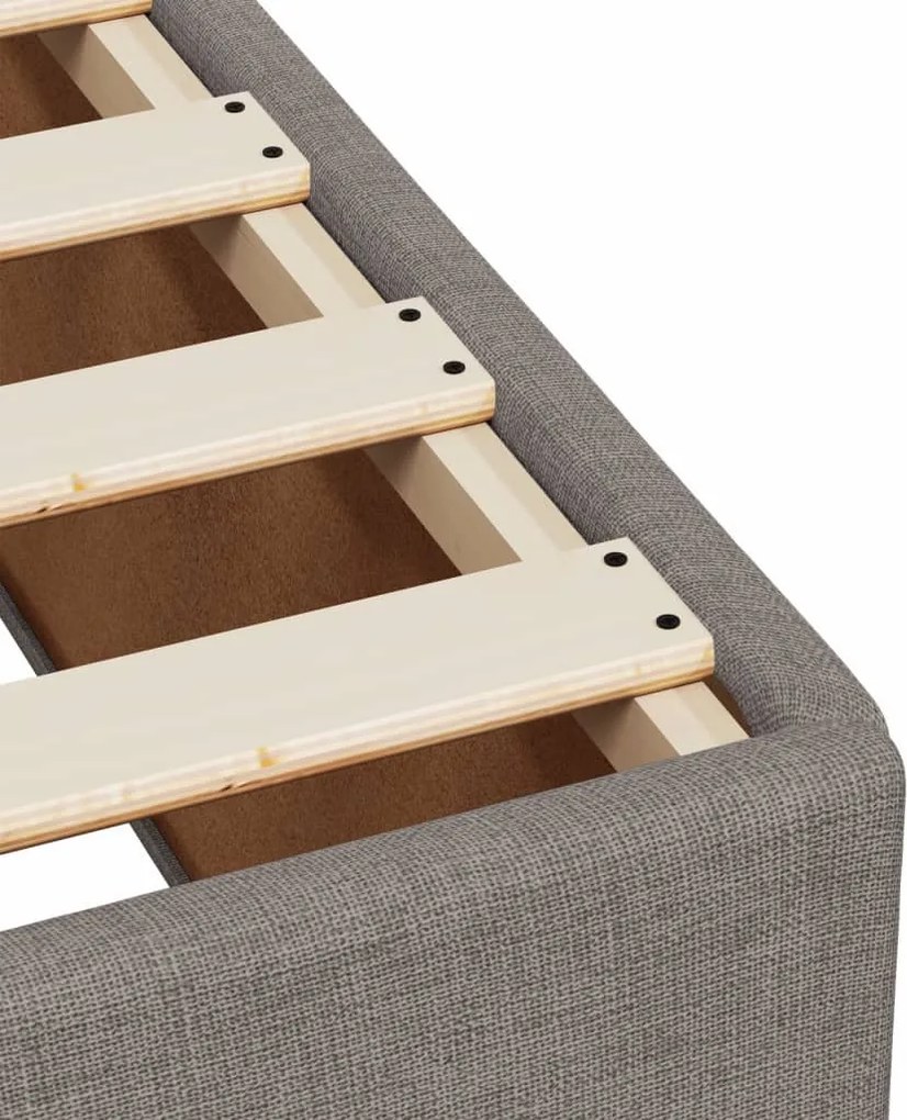 Rám postele bez matrací taupe 80x200 cm textil 3284691