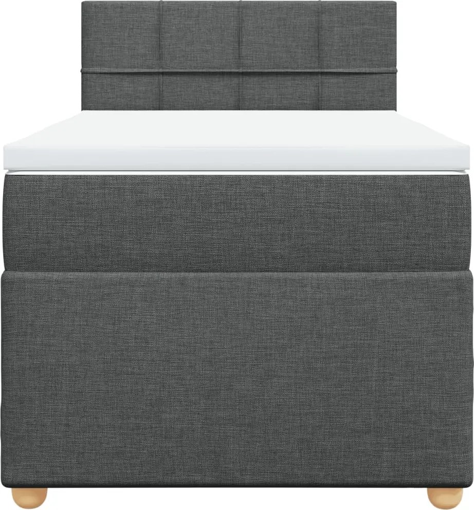 Box spring postel s matrací tmavě šedá 90x190 cm textil 3288836