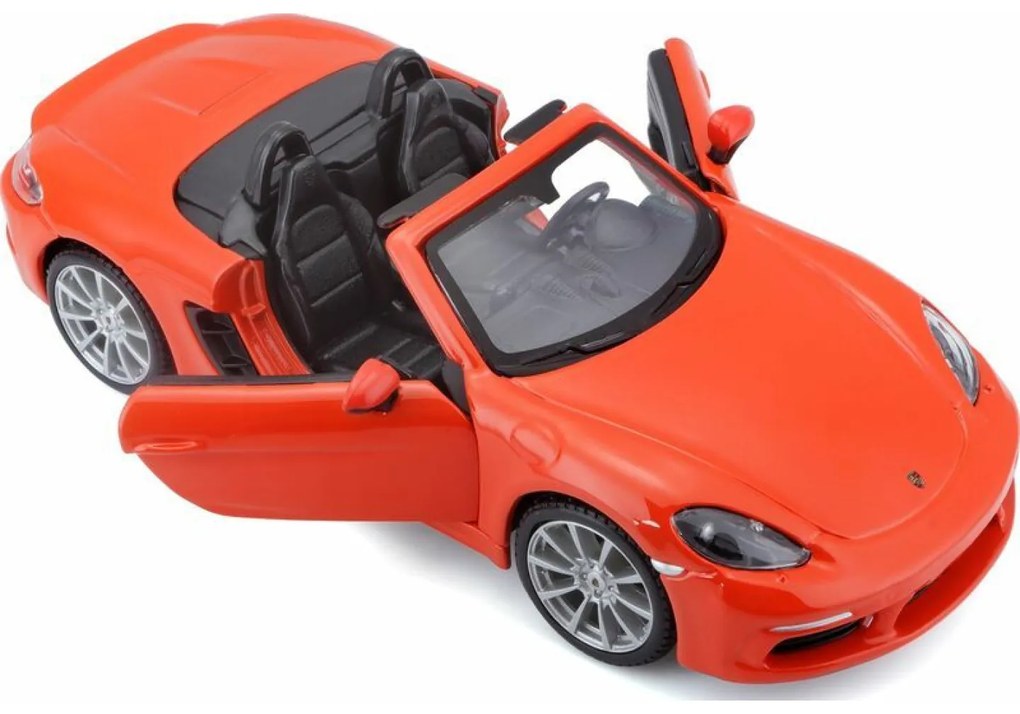 Kovový model bburago porsche 718 boxster orange