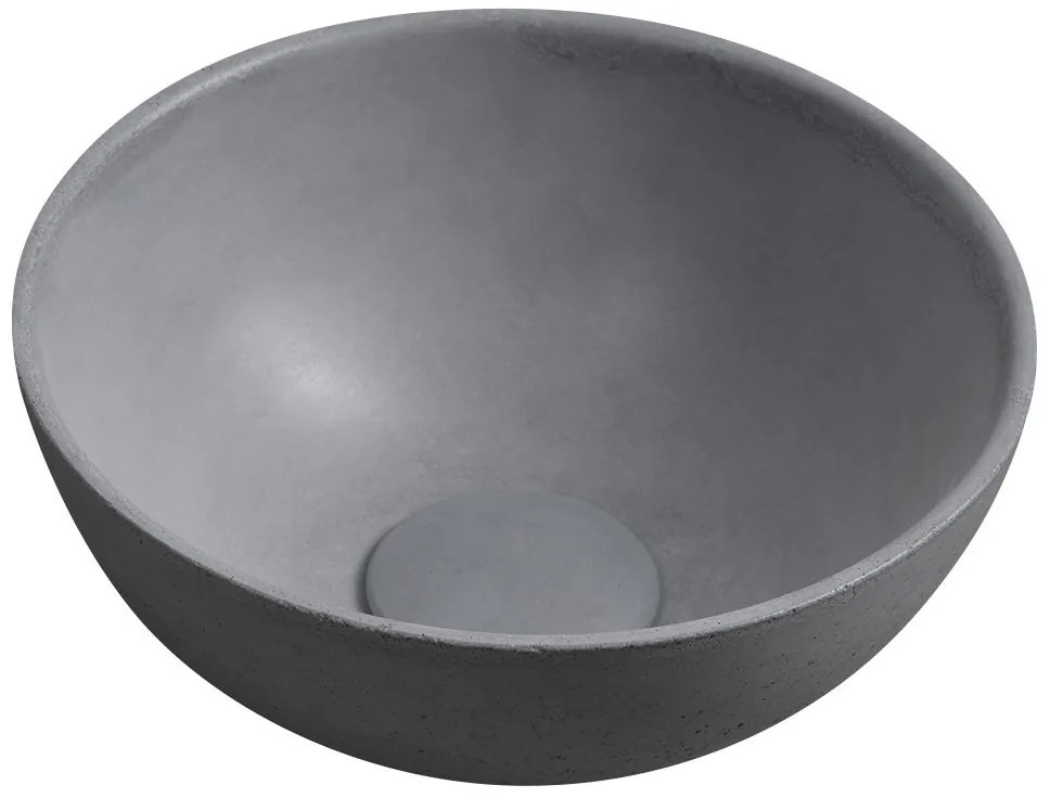 Sapho Sapho, MINOR betonové umyvadlo na desku, průměr 26cm, šedá, MR26017
