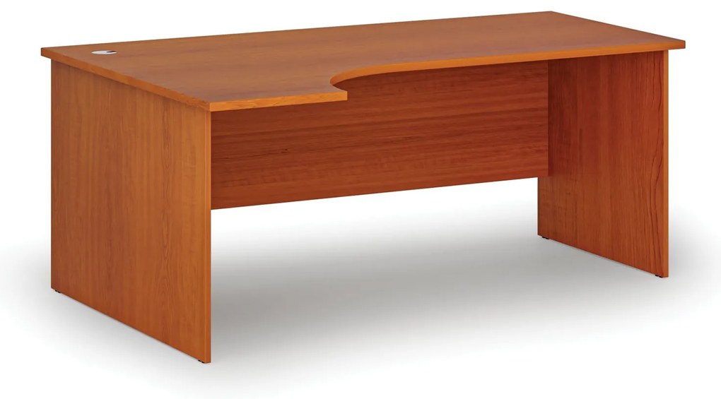 Rohový kancelářský psací stůl PRIMO WOOD, 180x120 cm, levý, třešeň