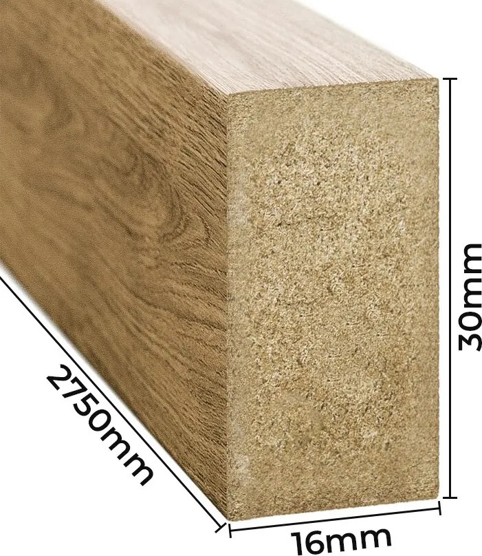 Lameo Dekorativní stěnová lamela mini - přírodní dub 16x30