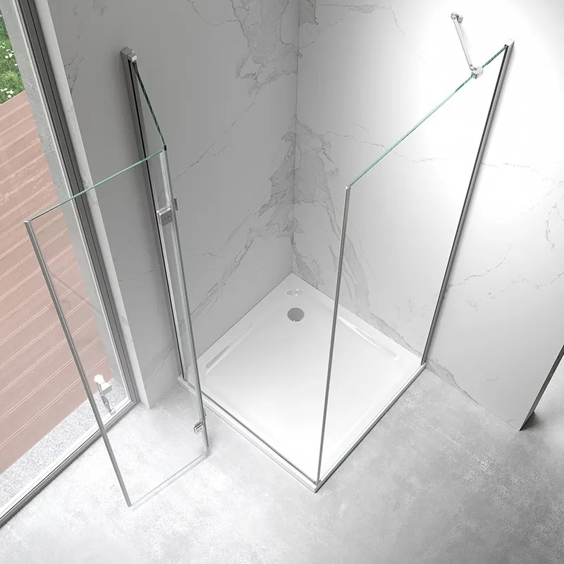 BPS-koupelny Čtvercový sprchový kout ZES KZ20C 90x90 chrom/transparent - bez vaničky