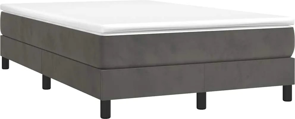 Rám postele s boxspringem tmavě šedá 120 x 200 cm samet 3120761
