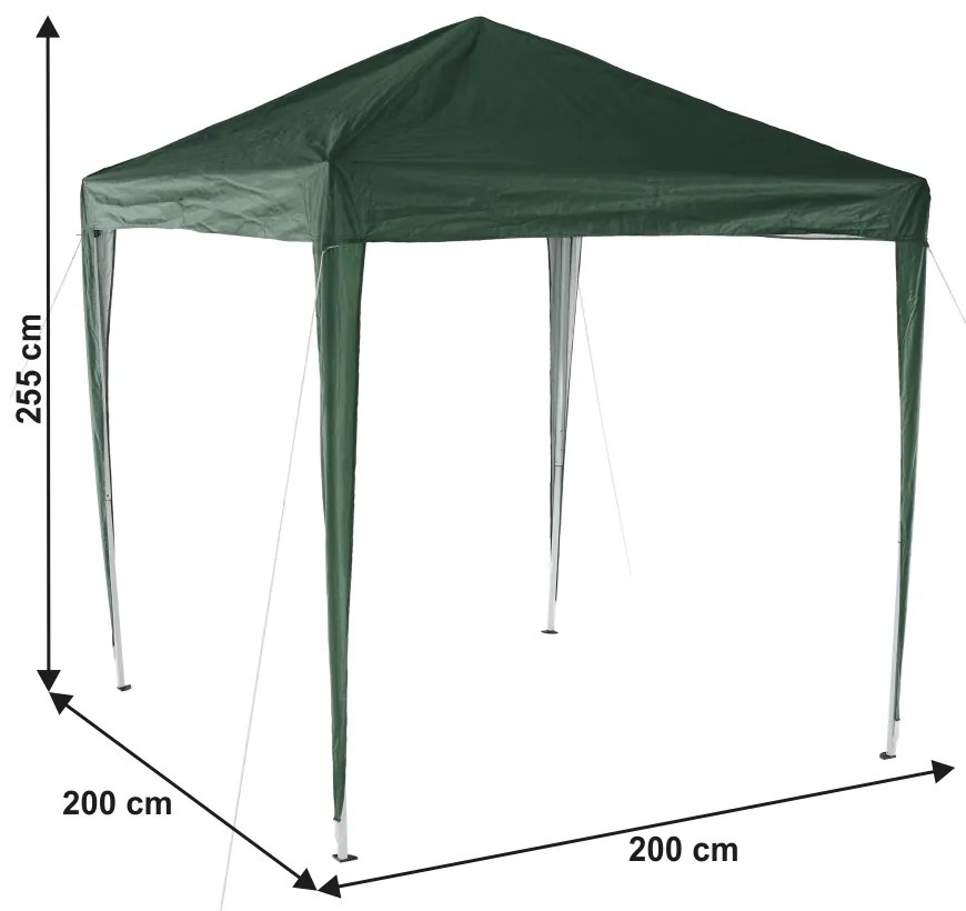 Rýchlorozkladací nůžkový altán 2x2m, zelená TREKAN TYP 1