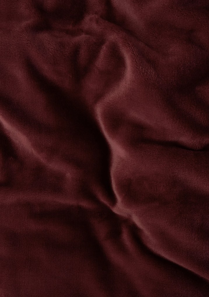 MK Lůžkoviny Prodloužené mikroplyšové povlečení Exclusive – Laura granátově červená 140 × 220 cm, 70 x 90 cm