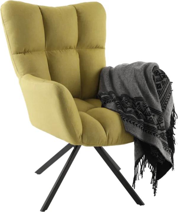 Designové otočné relaxační křeslo KOMODO — kov, více barev Béžová/černá