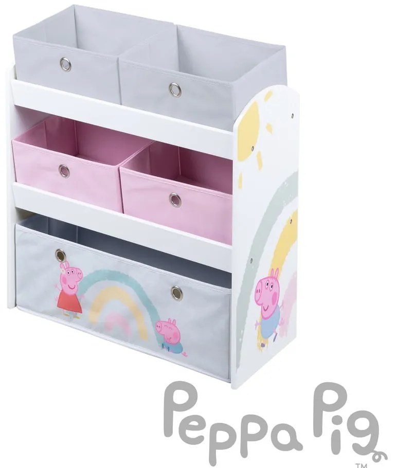 Dětský organizér na hračky 63.5x29.5x67 cm Peppa Pig – Roba