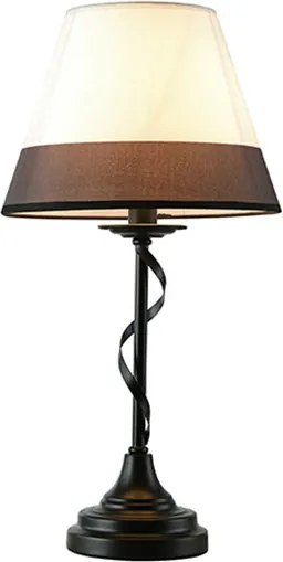 Stolní lampička | Ø28x20cm, matná černá + černobílá + perla | Aca Lighting (EG167281TBW)