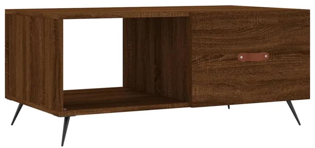 Konferenční stolek hnědý dub 90 x 50 x 40 cm kompozitní dřevo