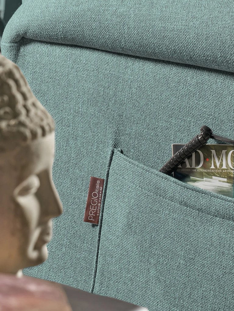 Pregio Italia sofa&relax Kvalitní polohovací křeslo pro seniory Charlie Provedení: El. polohovací křeslo + odnímatelné područky + stolek, Vzorník látek: tekno fibra 25 green