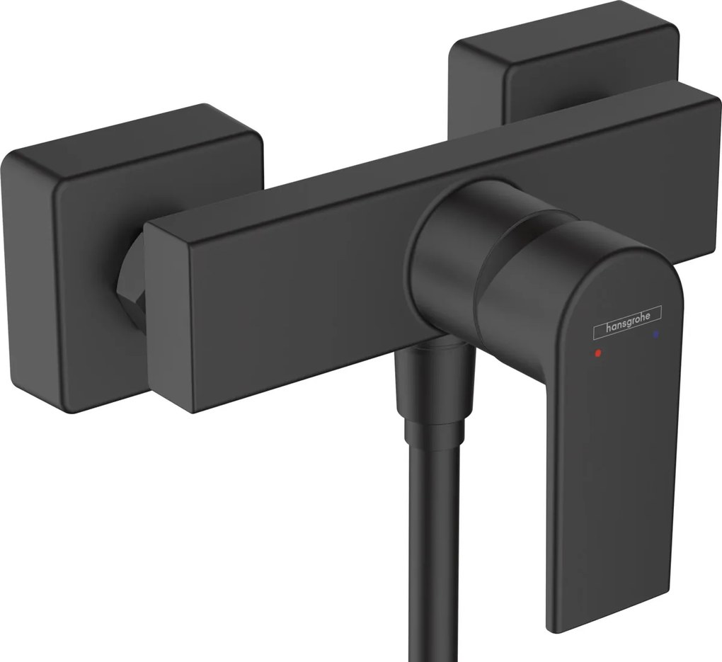 Hansgrohe Vernis Shape, nástěnná sprchová baterie, černá matná, 71650670