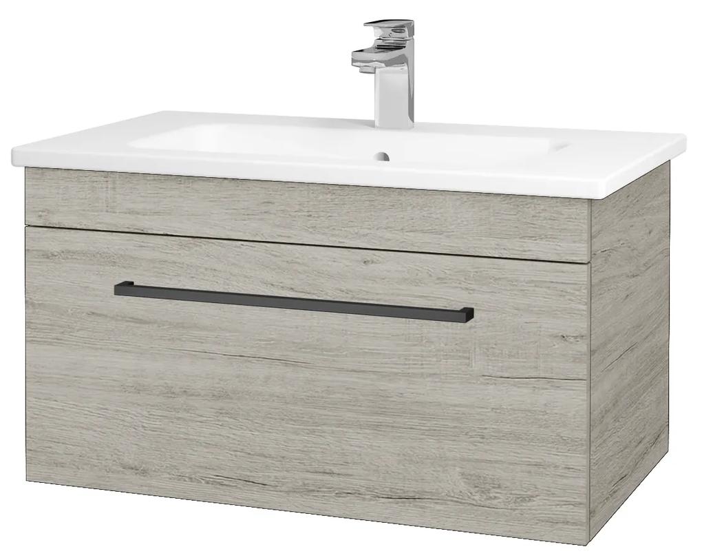 Dřevojas Koupelnová skříň ASTON SZZ 80 Varianta: N01 Bílá lesk / Úchytka T02 / D17 Colorado