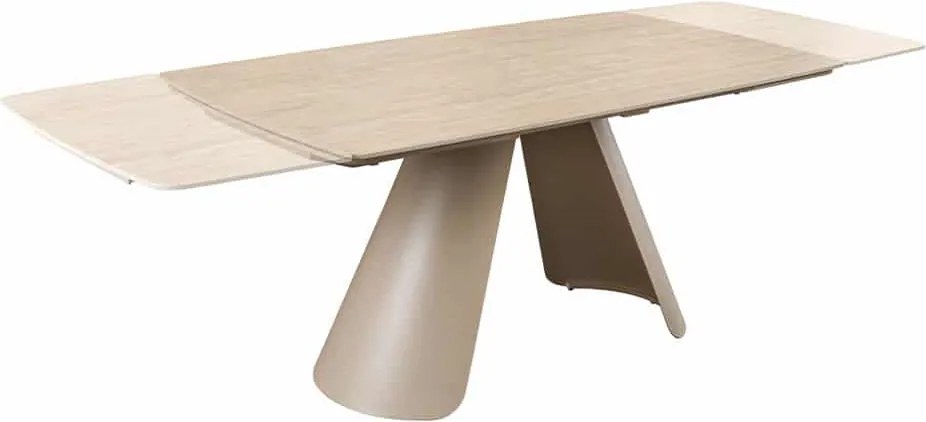 Rozkládací keramický jídelní stůl Belinda 160-240 cm béžový