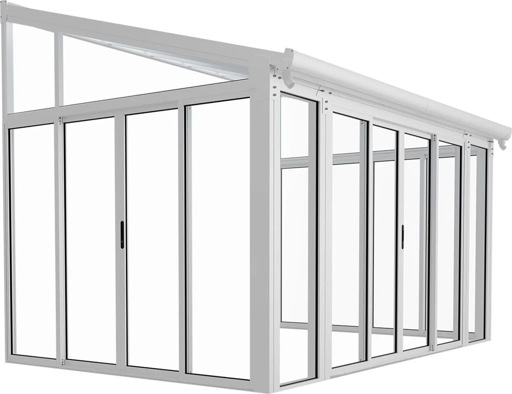 Juskys Zimní zahrada s akrylátovým zasklením Barva: tmavě šedá, Velikost: 550 × 300 cm