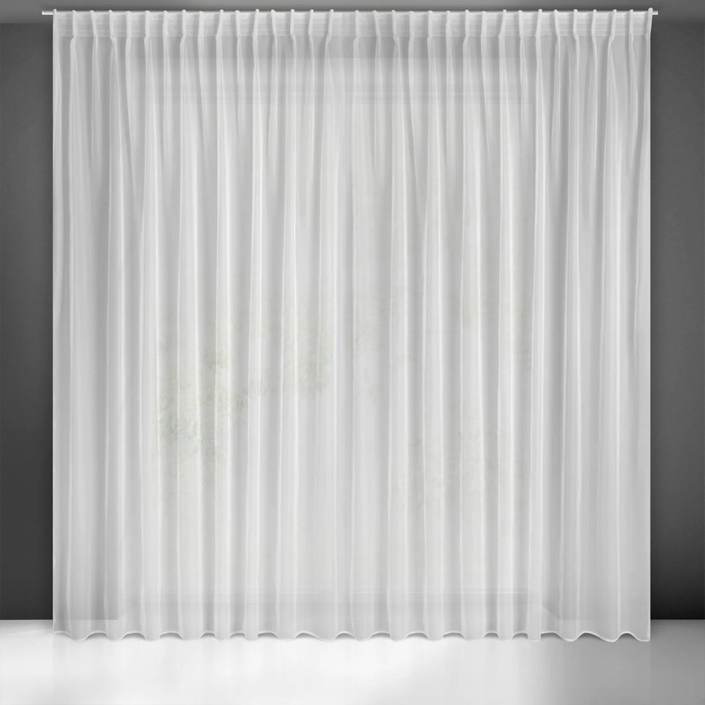 ZÁCLONA NA PÁSCE SIMONE 400X300 CM BÍLÁ