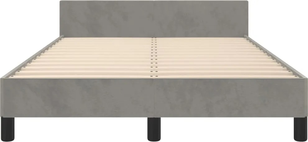 Rám postele bez matrací světle šedá 120x190 cm samet 3270590