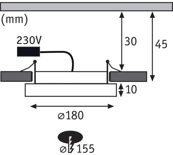 Paulmann 92946 - LED/11W IP23 Koup podhledové svítidlo AREO 230V
