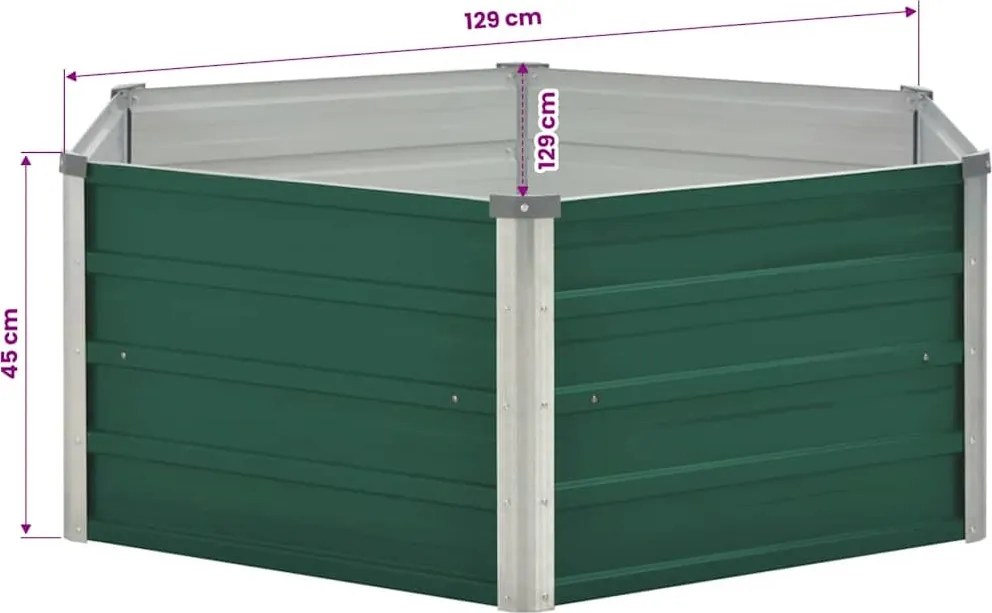 vidaXL Zahradní vyvýšený záhon 129 x 45 cm pozinkovaná ocel [45710] Barva: Hnědá