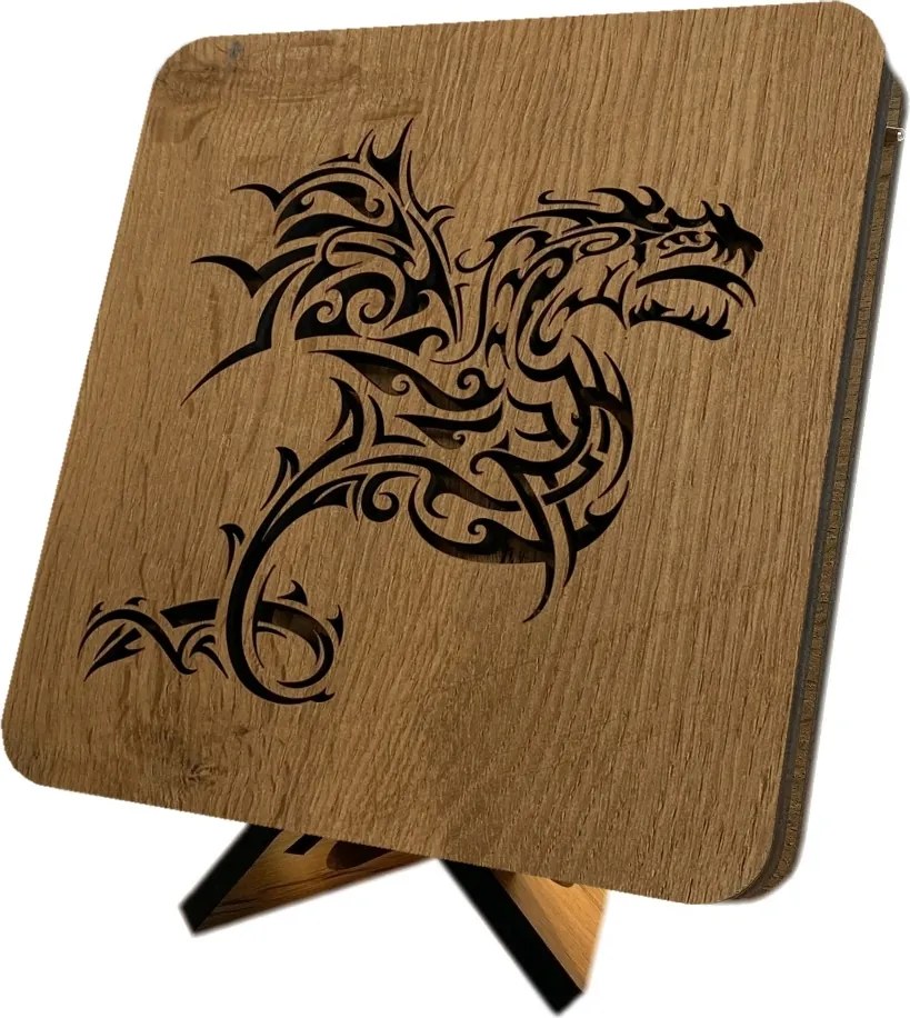 Li-Go "Drak" lampa 19x19 cm provedení povrchu: dub světlý