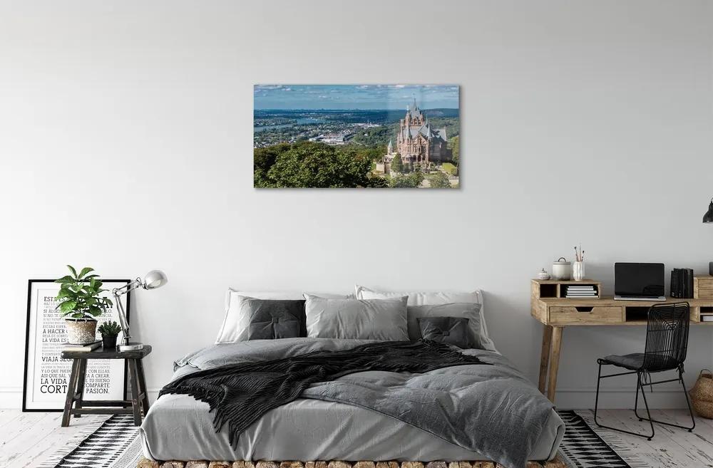 Obraz na skle Německo Panorama městského hradu 100x50 cm