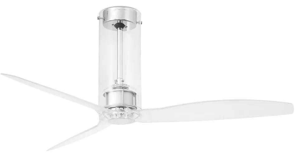 FARO TUBE FAN 33374 50,4“ chrom/transparentní Reverzní stropní ventilátor