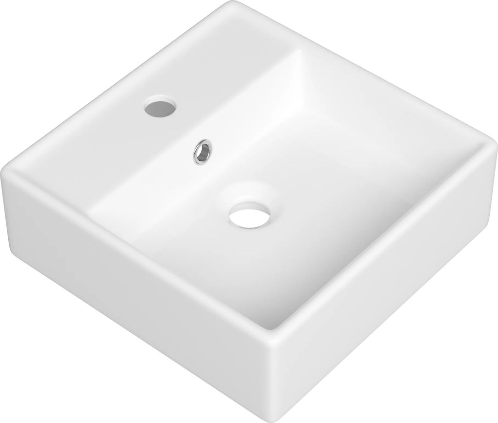 Gamma Biwu, umyvadlo na desku 380x380x125 mm, bílá lesklá, GMA-UC-BIWU