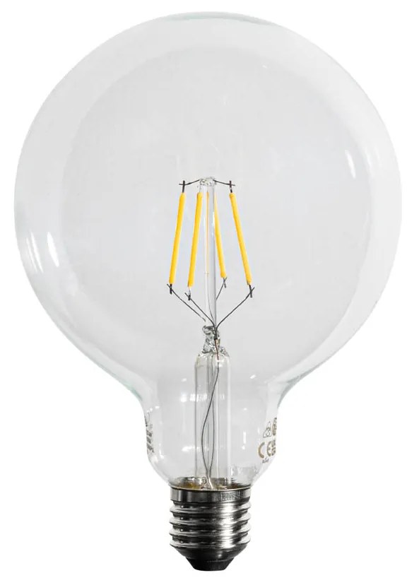Sada 5 E27 3-stupňové stmívatelné LED spirálové vlákno G125 4W 450 lm 3000K