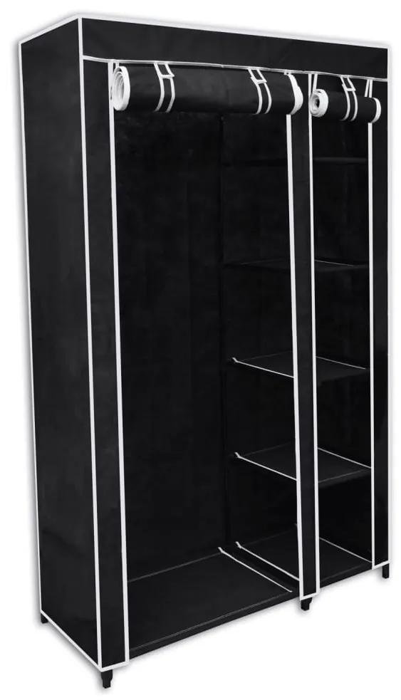 Skládací skříň černá 110 x 45 x 175 cm - Default Title