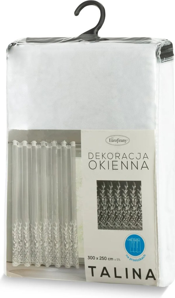ZÁCLONA NA KROUŽCÍCH TALINA 300 CM X 250 CM CM VZOROVANÁ