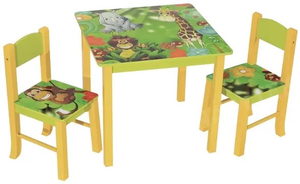 Dětský stolek a 2 židličky Jungle - 2 tipy