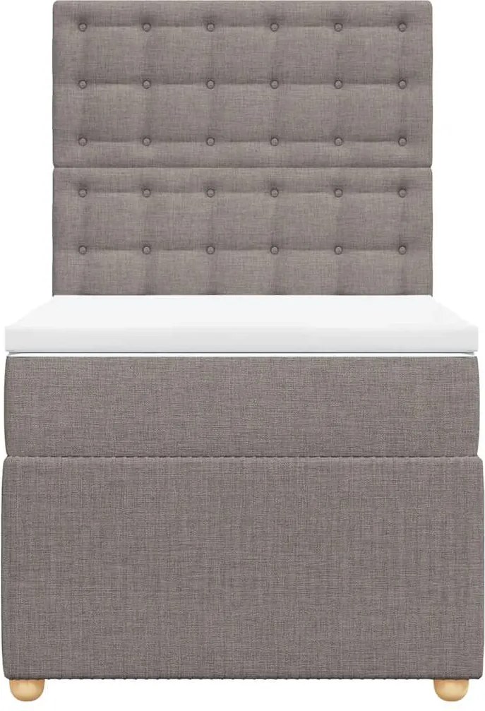 Box spring postel s matrací taupe 90x200 cm textil 3291957