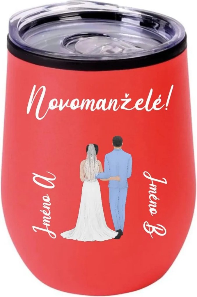 Personalizovaný termohrnek "BOWL" se svatebním párem