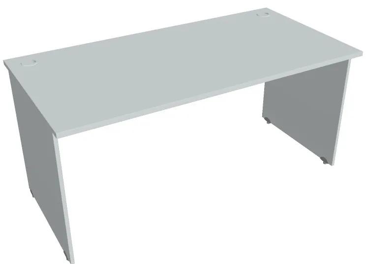 Stůl pracovní rovný 160 cm - Hobis Gate GS 1600 Dekor stolové desky: šedá, Dekor lamino podnože: šedá