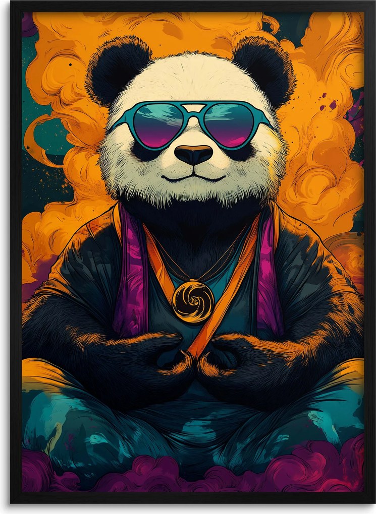 Barevný obraz na zeď Plakát Moderní dekorace na zeď Panda Pop Art
